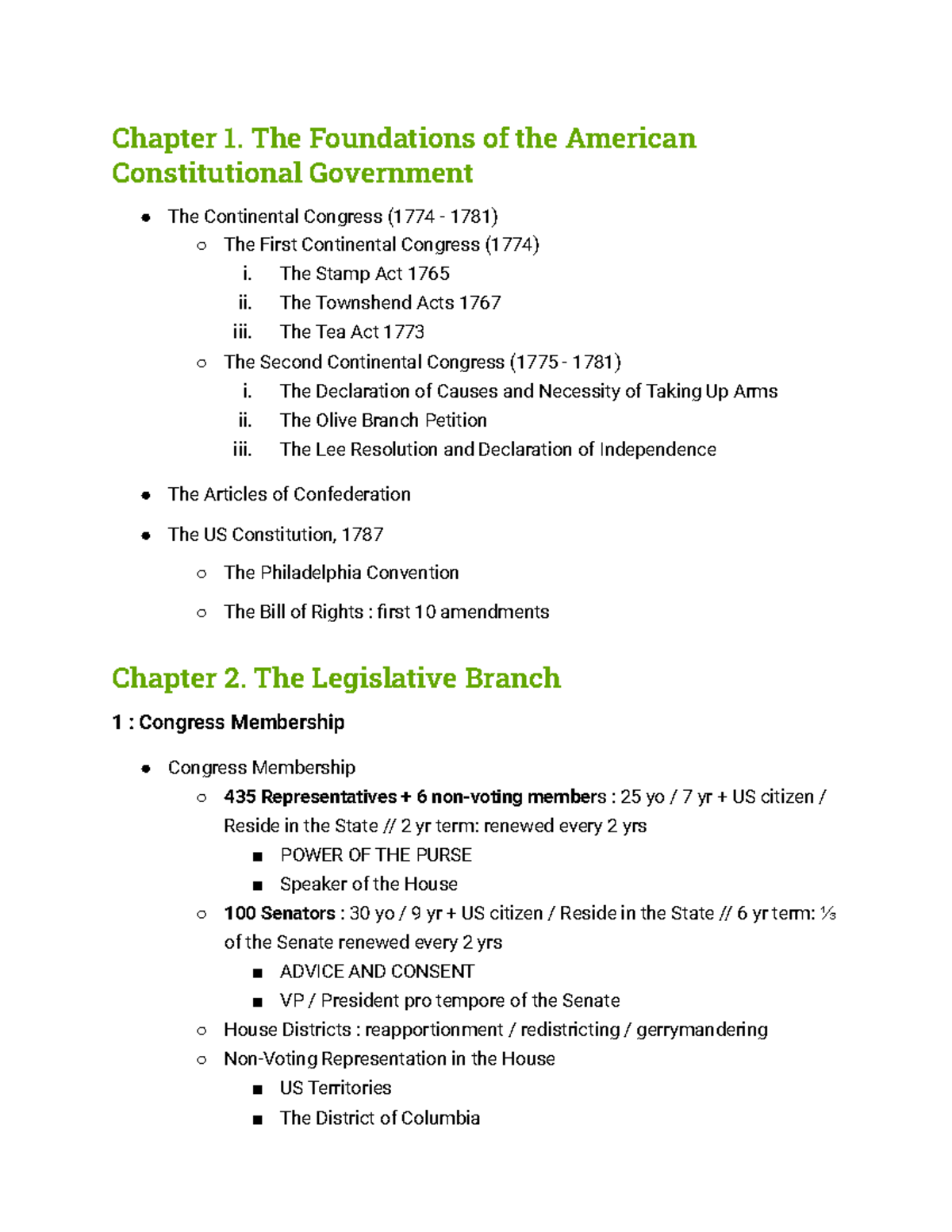 Anglais - Chapter 1. The Foundations of the American Constitutional ...