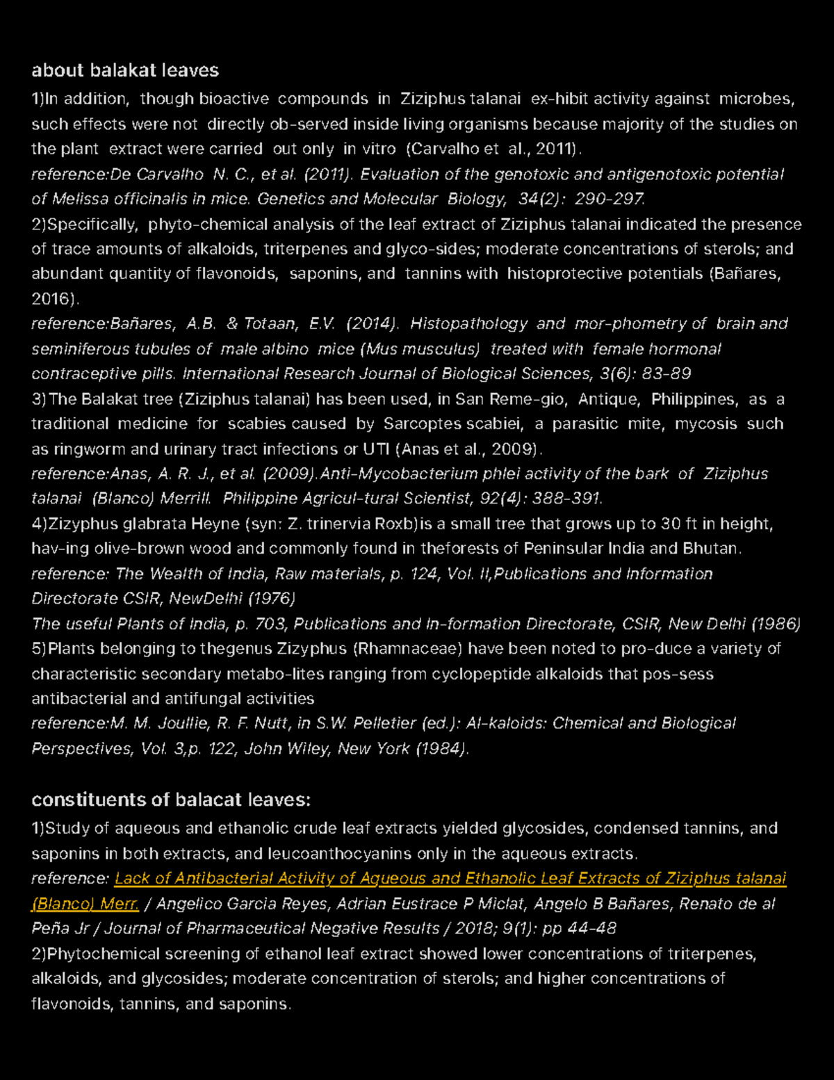 About balakat leaves - about balakat leaves 1)In addition, though ...