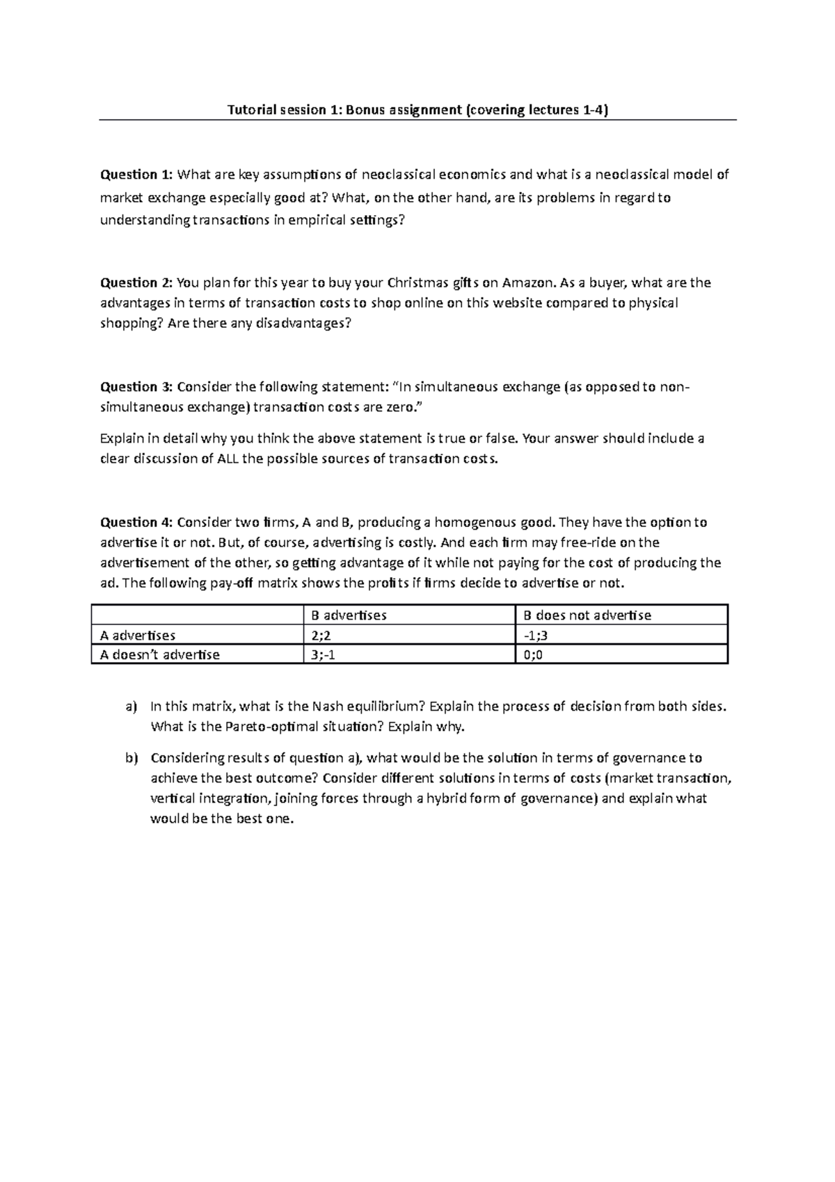 Tutorial Session 1 Bonus Assignment - Tutorial session 1: Bonus ...