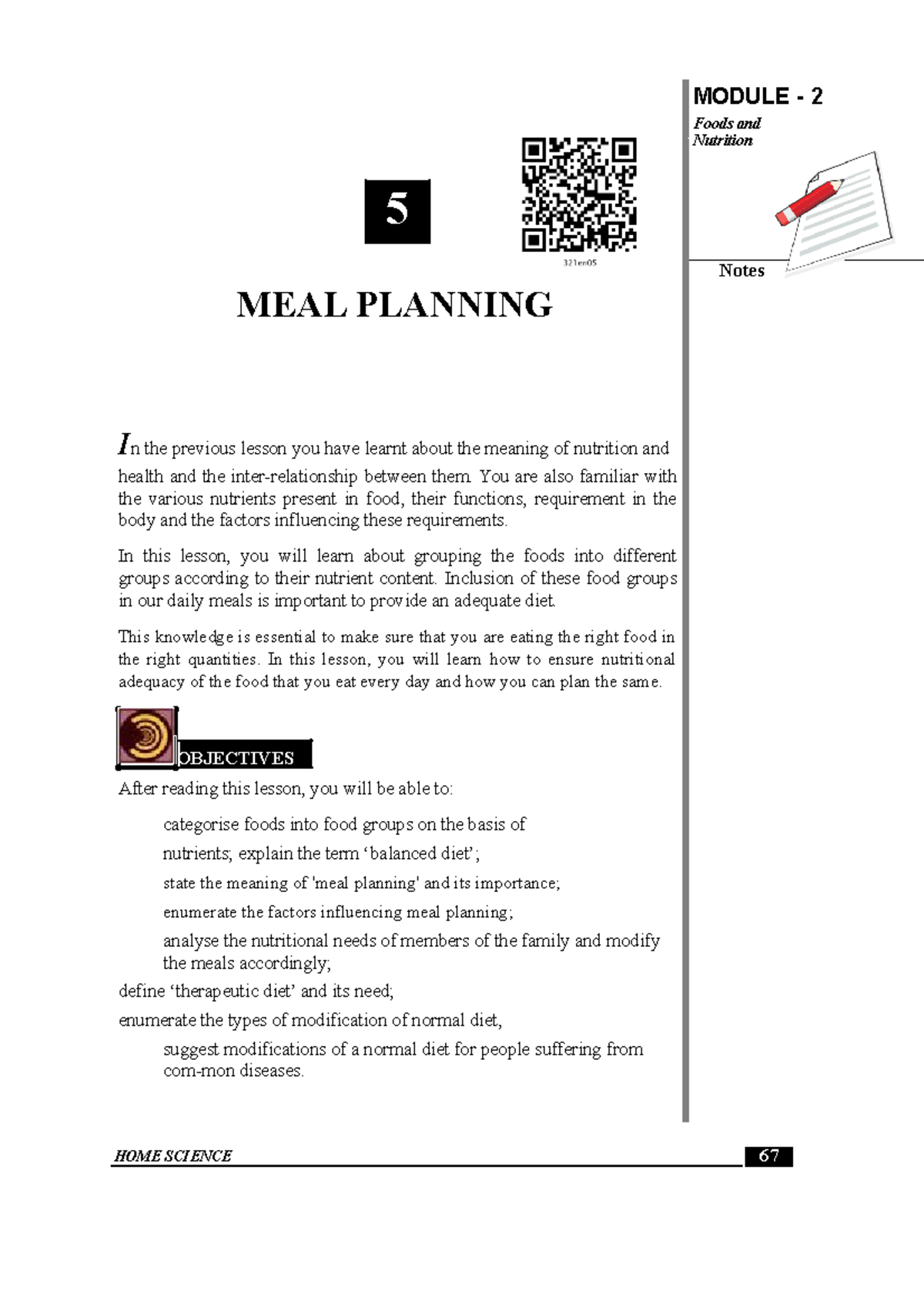 Meal planning notes - Nutrition Course Material - Meal Planning 5 MEAL ...