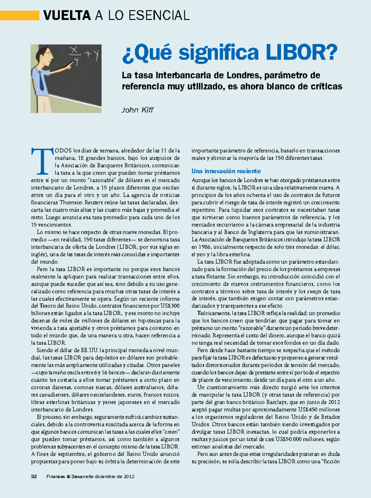 Tasa Libor - lectura - 32 Finanzas & Desarrollo diciembre de 2012 T ...