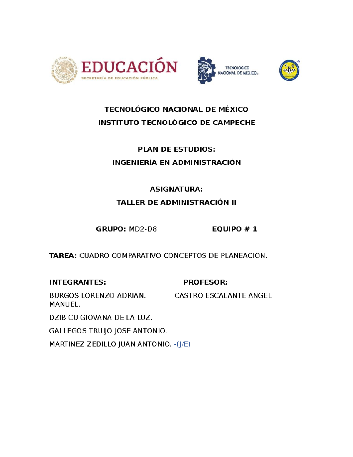 Cuadro comparativo - Hgxf - TECNOLÓGICO NACIONAL DE MÉXICO INSTITUTO ...