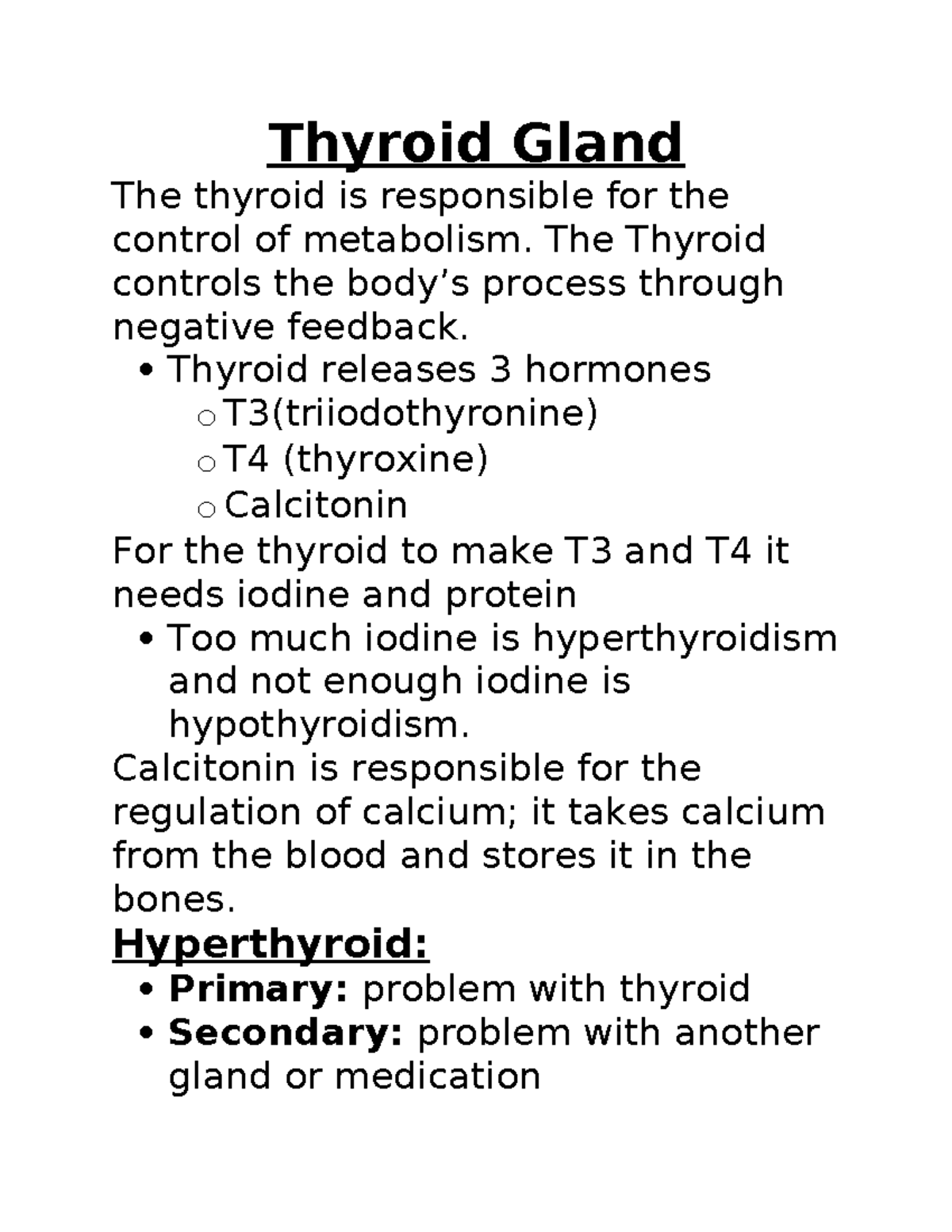 Thyroid Gland - Thyroid Gland The thyroid is responsible for the ...