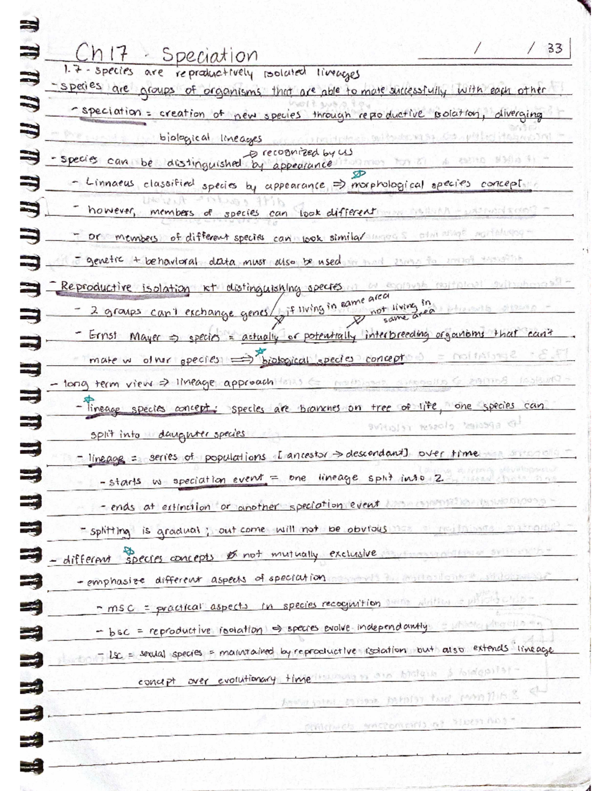 Ch17 - Speciation - 111 - Studocu