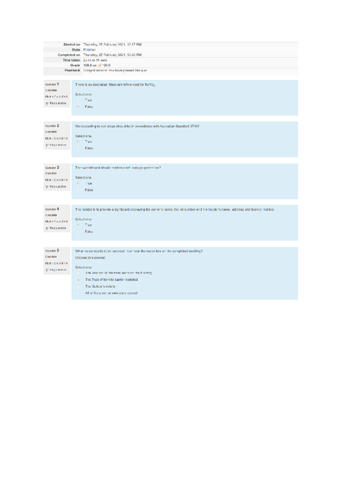 LA023611 4012B - Online Quiz 2 - CPCCBC4012B - Studocu