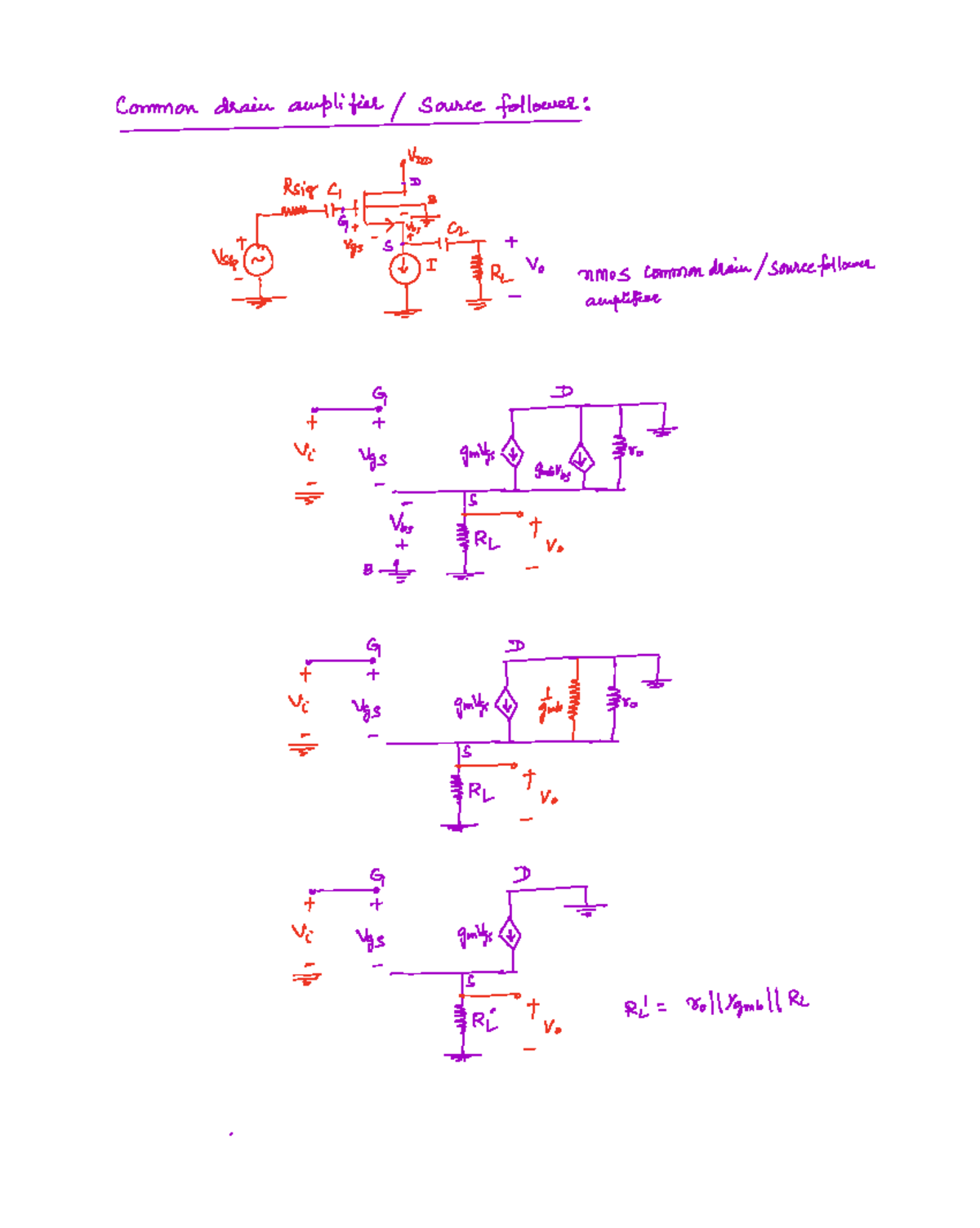 AE II Mosfet High and Low Frequency Response - Common drain amplifier ...