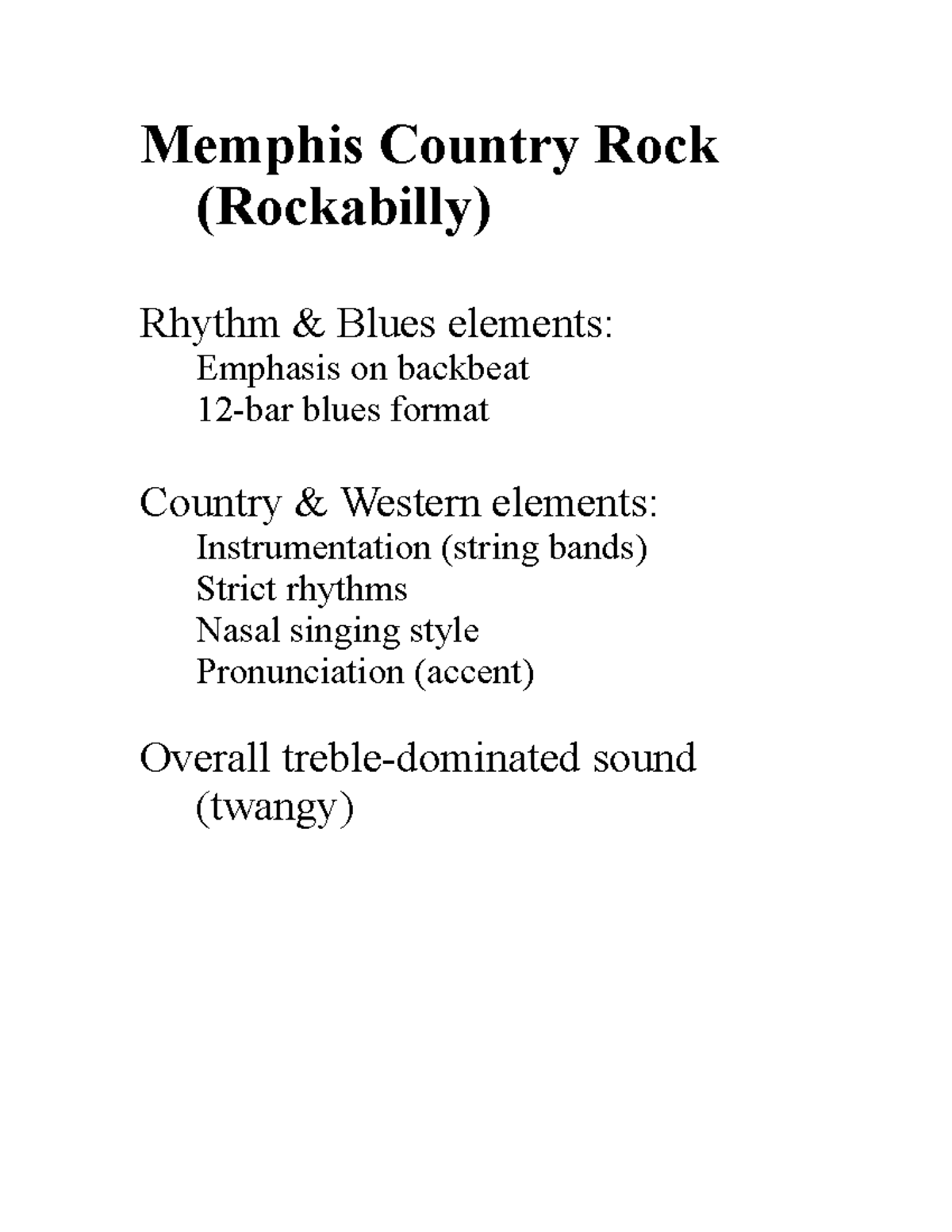 07-Memphis Country Rock Lecture Notes Rock Music 2060 - Memphis Country ...