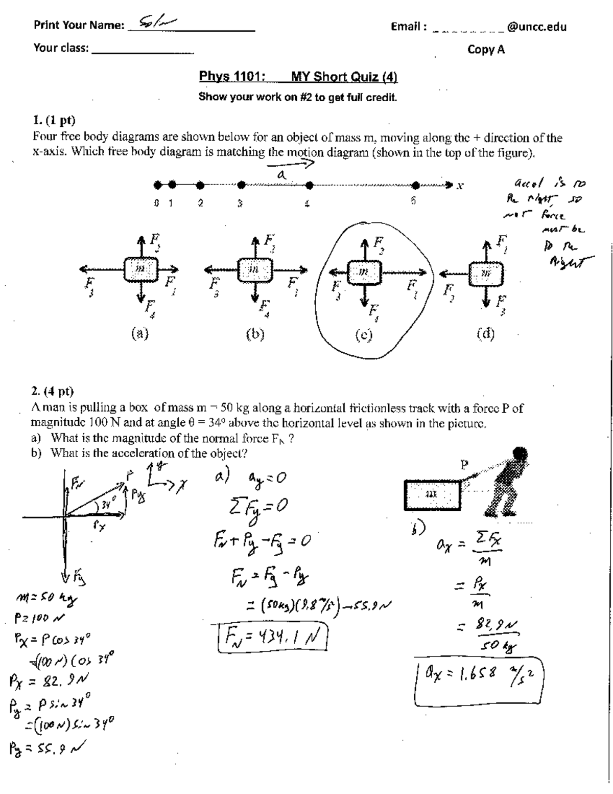 U2M1Quiz Solns - Print Your Name: Sola Email: Your class: Copy A Phys ...