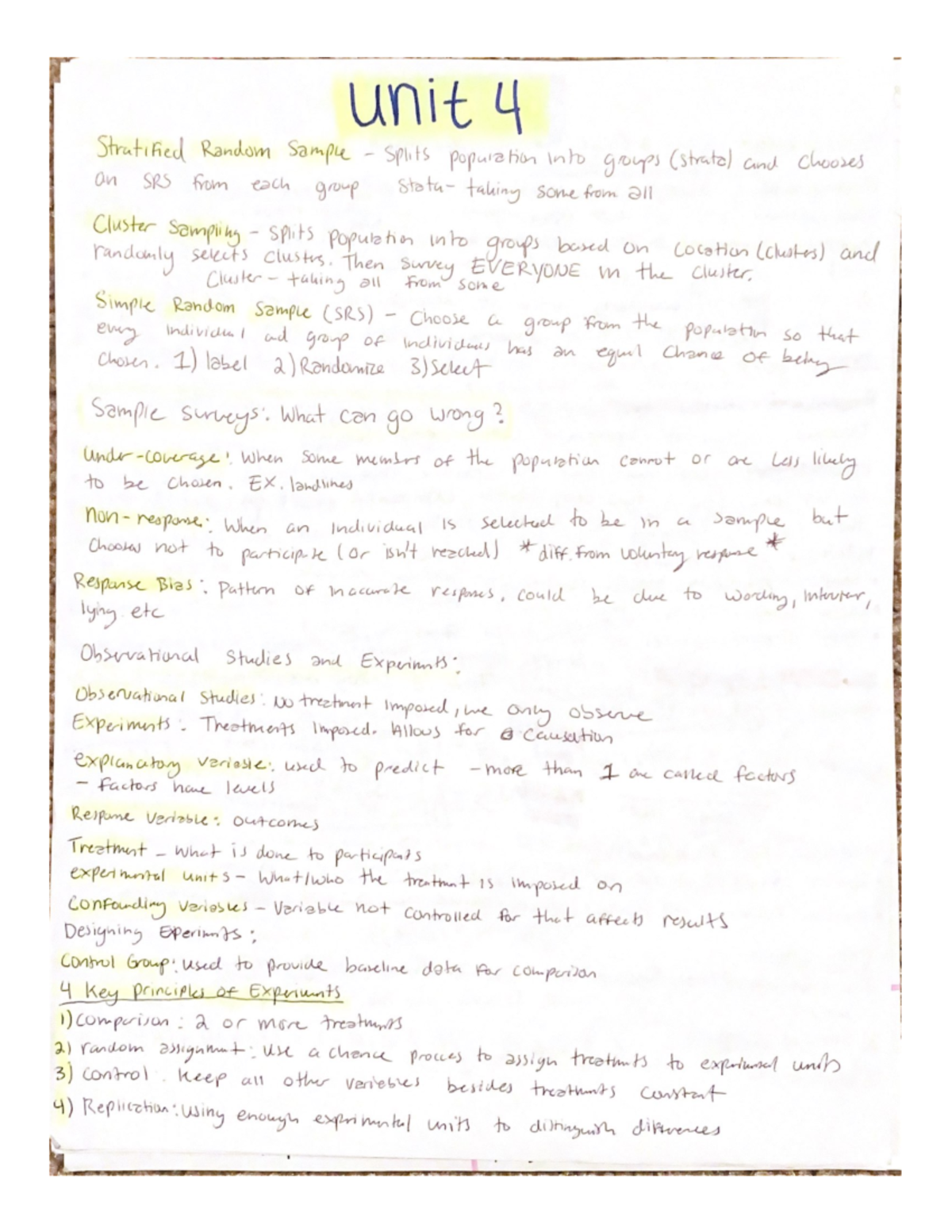 Unit 4- Unit 6 Notes - MAT 170 - Studocu
