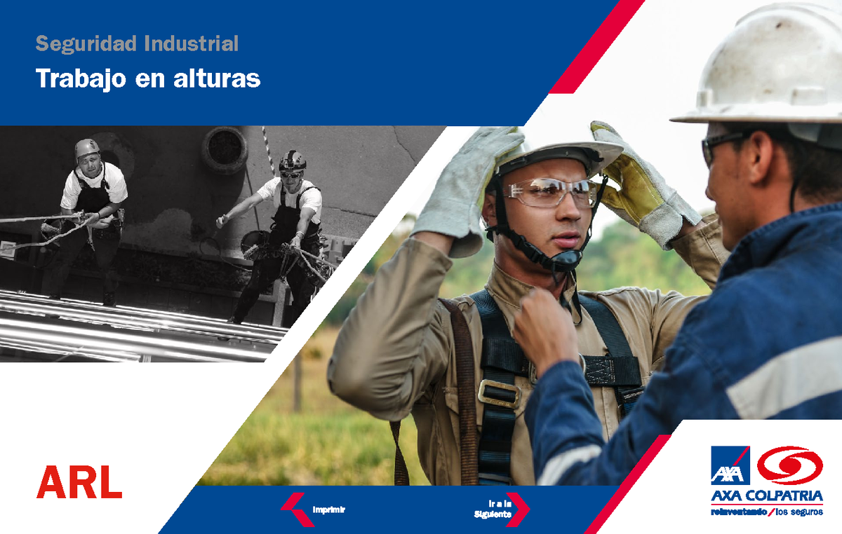 Axa colpatria Seguridad para protección contra caídas en trabajo en ...