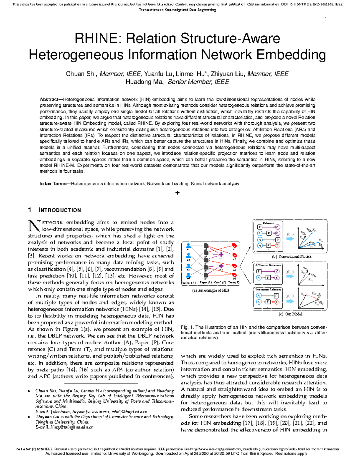 Relation Structure-Aware - 1041-4347 (c) 2020 IEEE. Personal use is ...