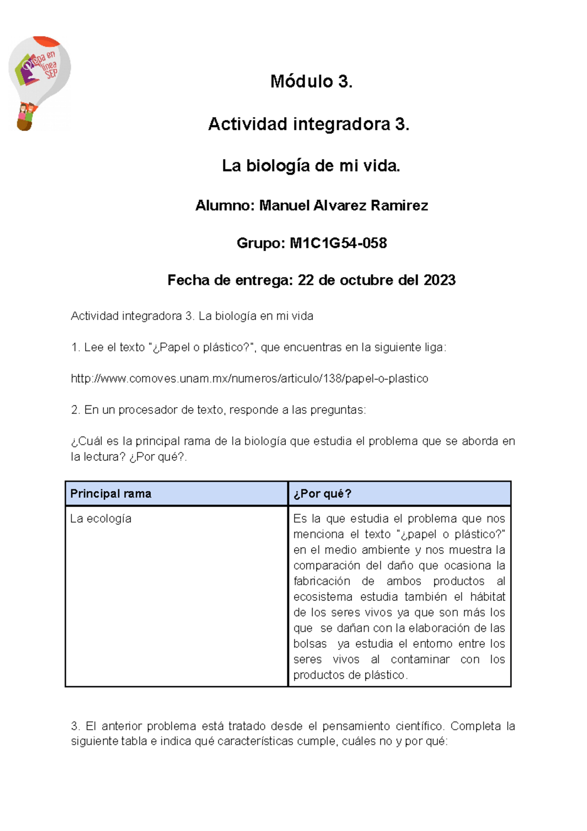 Alvarez Ramirez Manuel M3S2AI3 - Módulo 3. Actividad integradora 3. La ...