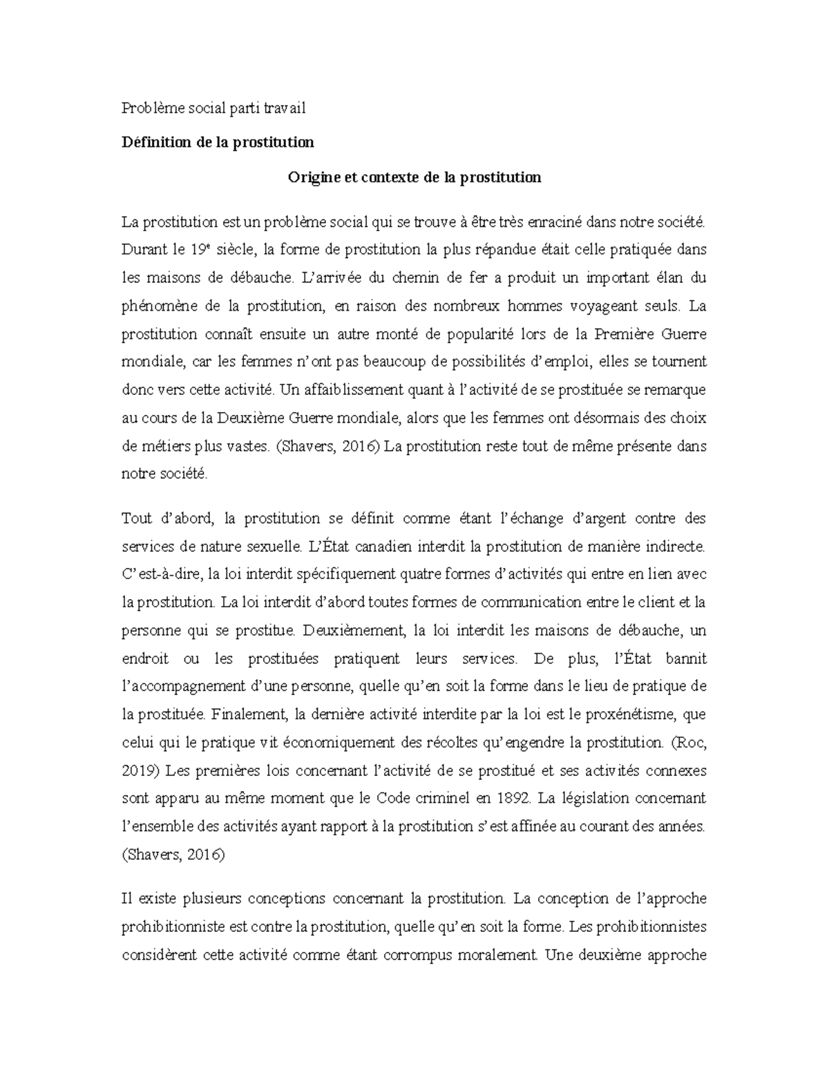 Problème sociaux travail ma partie - Problème social parti travail ...