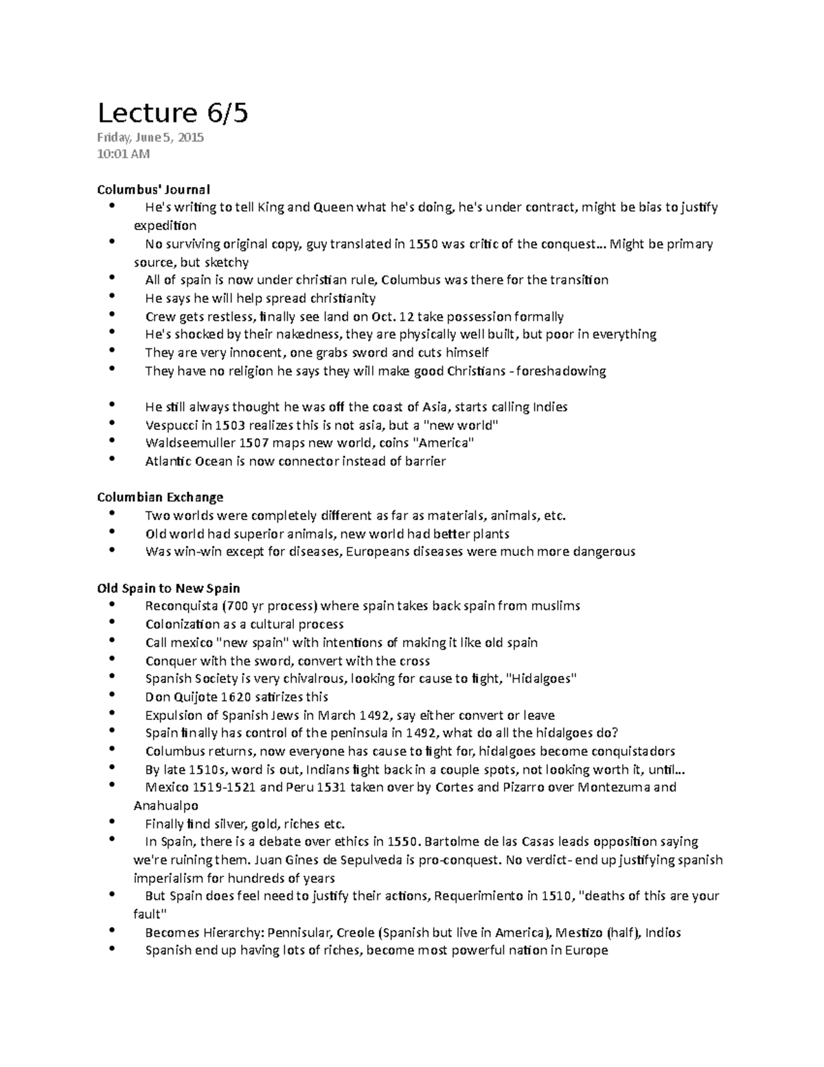 Lecture notes, lecture All - Lecture Friday, June 5, 2015 10:01 AM ...