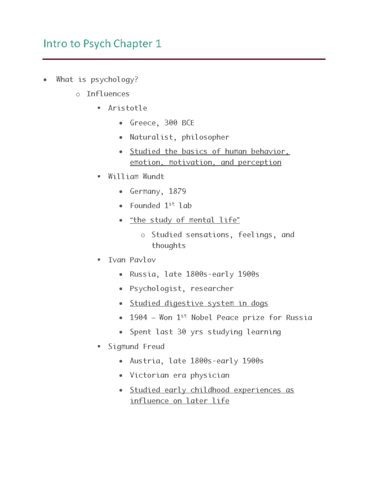 Intro to Psych Chapter 1 - Warning: TT: undefined function: 32 Intro to Psych Chapter 1 What is ...