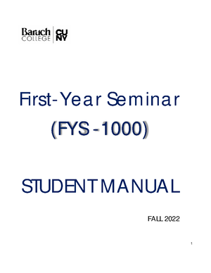FYS CMD Syllabus Fall 2023 - FYS 1000 | First Year Seminar Syllabus ...