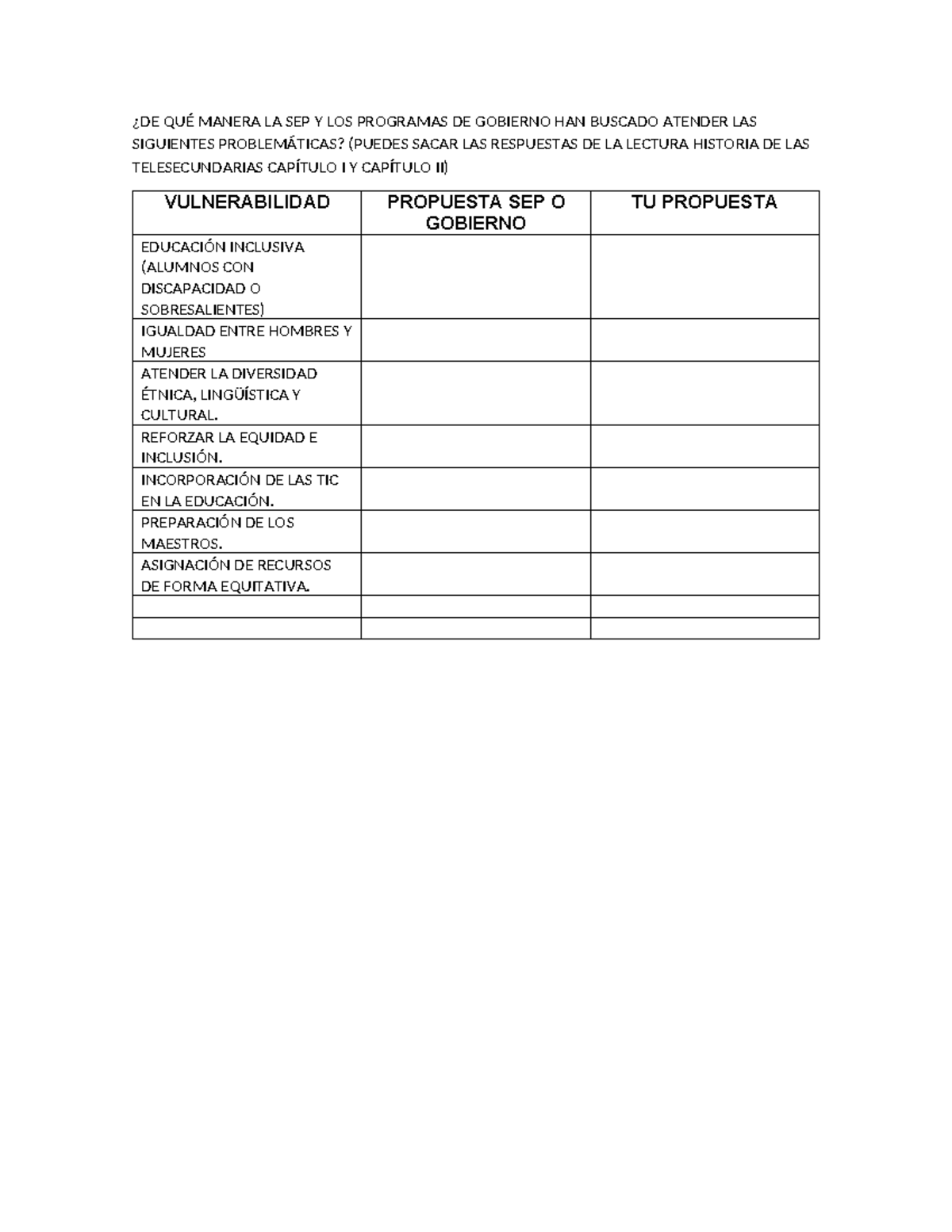 Cuadro Triple Entrada - Guía de observación elaborada para recabar ...