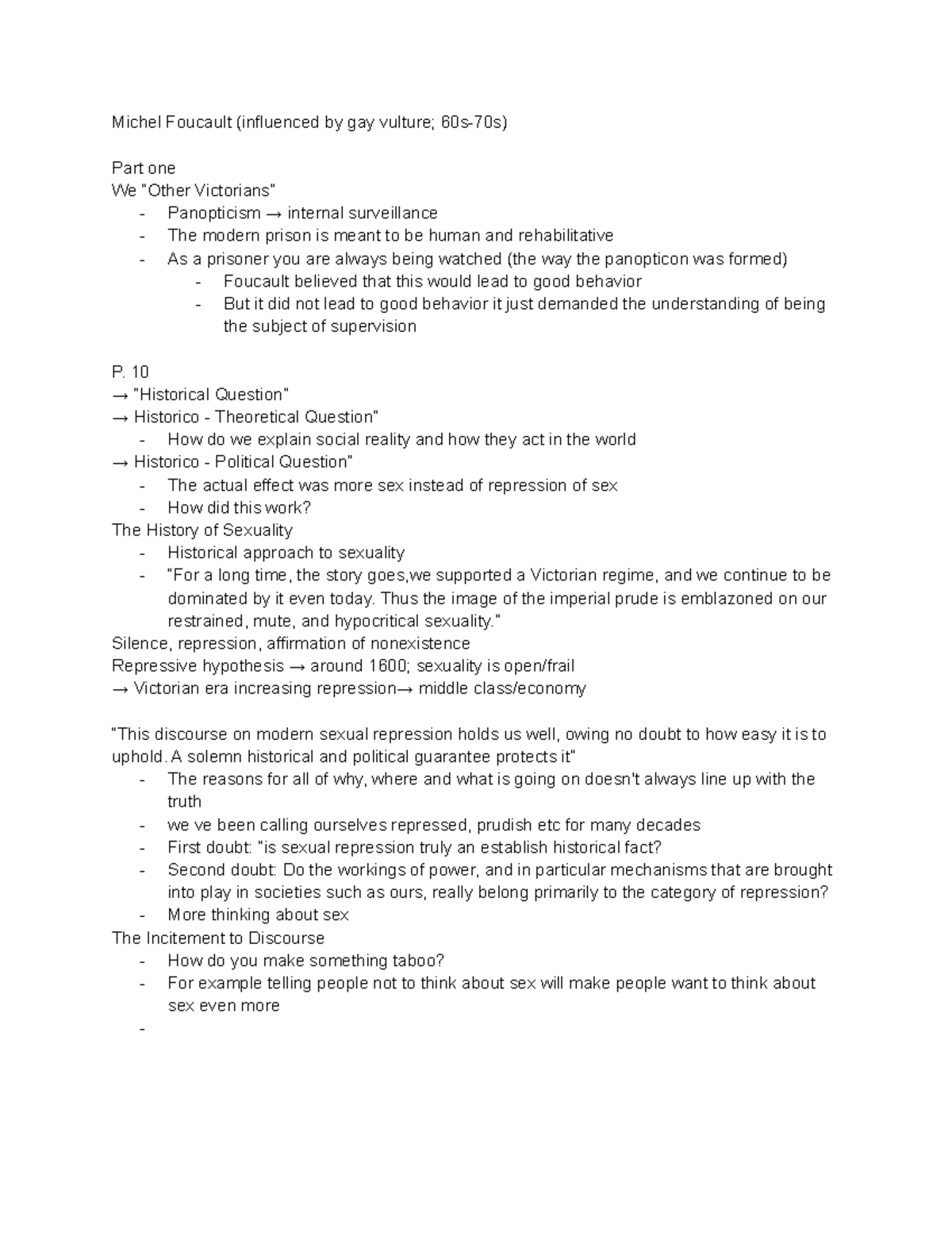 Philosophy 11 28 - PROFESSOR GUAY - Michel Foucault (influenced by gay ...