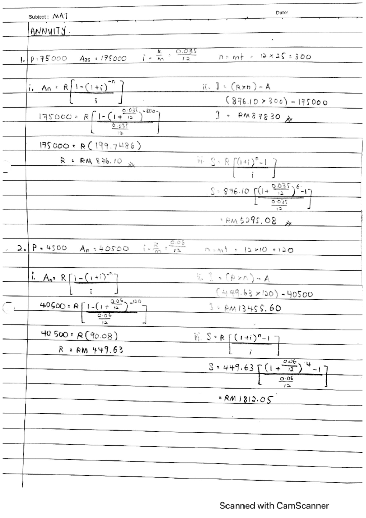 MAT - TUTO 5 - TUTORIAL - Business in Mathematics - Studocu