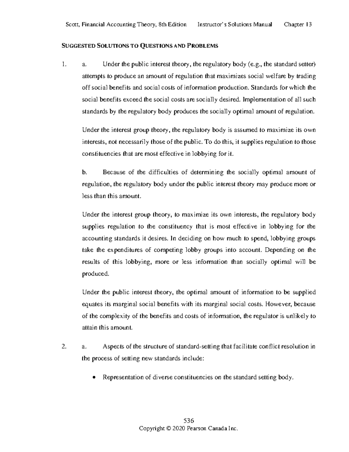 Ch13 - Chapter 13 solution - 536 SUGGESTED SOLUTIONS TO QUESTIONS AND PROBLEMS a. Under the ...