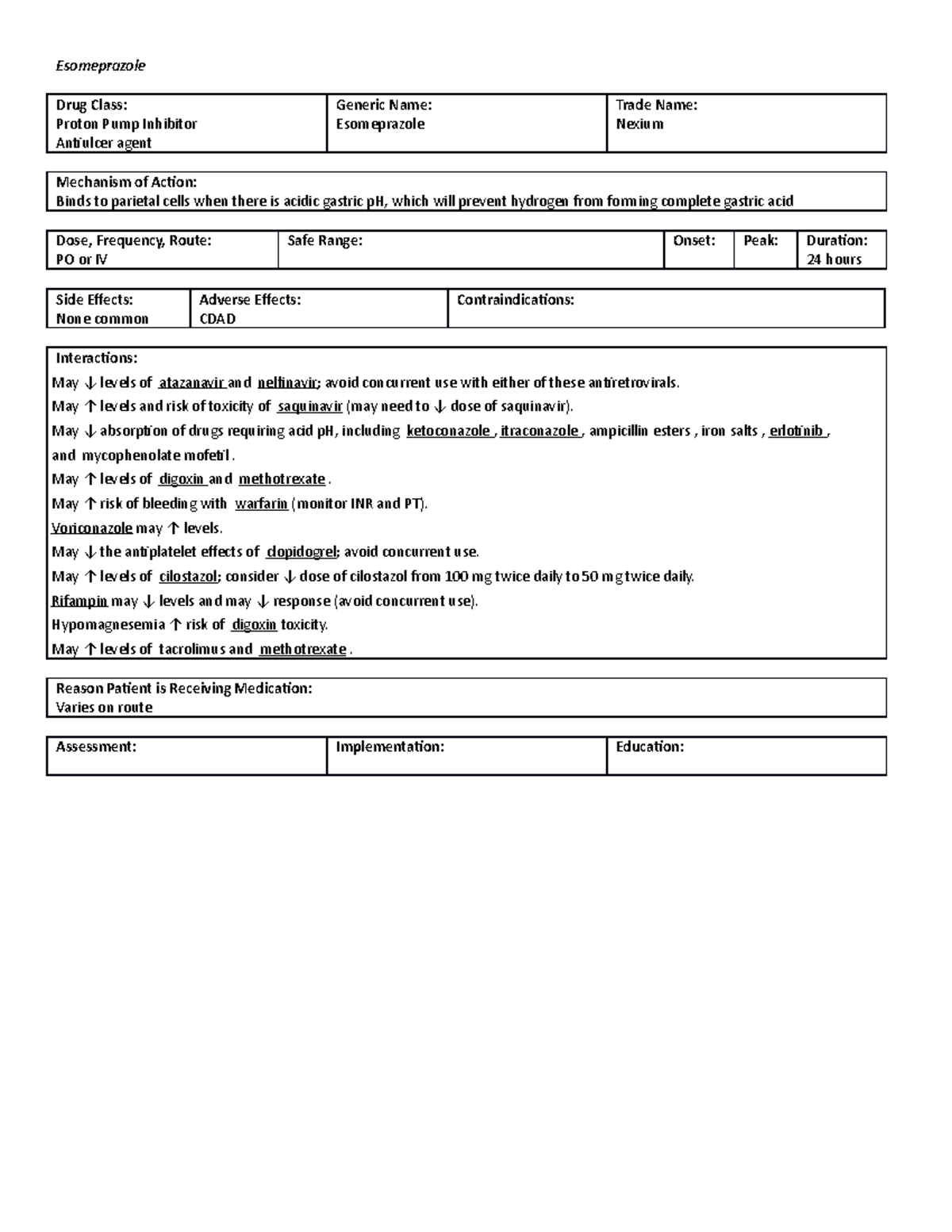 Esomeprazole - Janelle Peet is the professor - Esomeprazole Drug Class ...