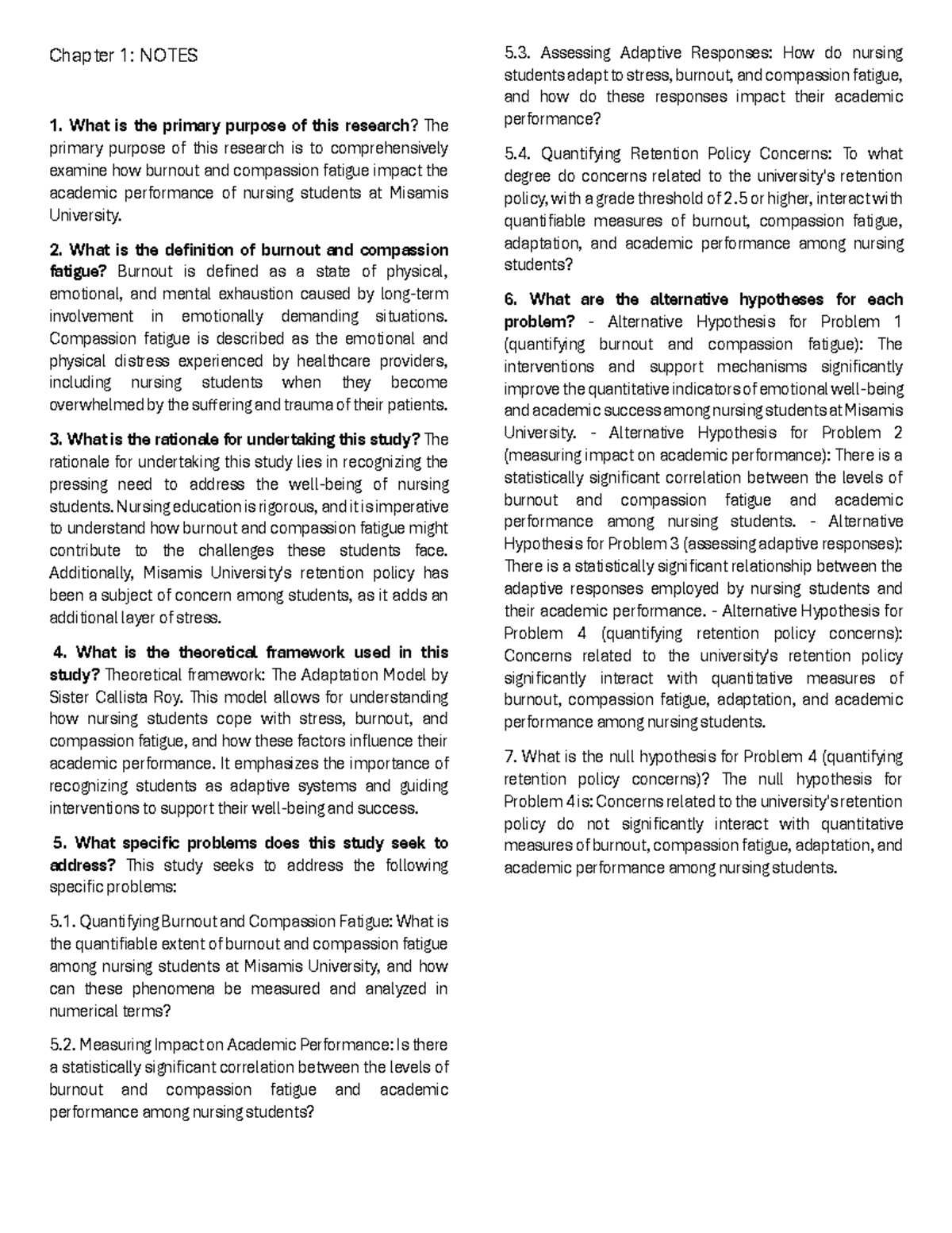 Chapter 1 Notes - I hope you study well. - Chapter 1 : NOTES What is ...