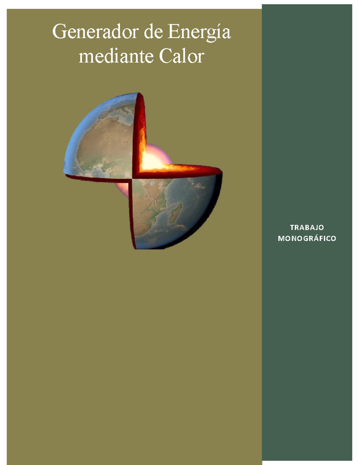 2.- Generacion DE Energia Mediante Calor - TRABAJO MONOGRÁFICO ...