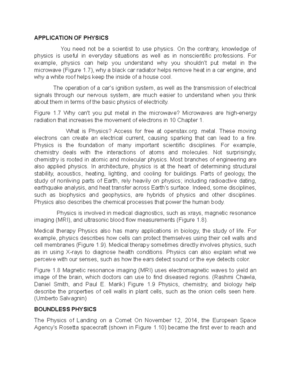 Application OF Physics - APPLICATION OF PHYSICS You need not be a ...