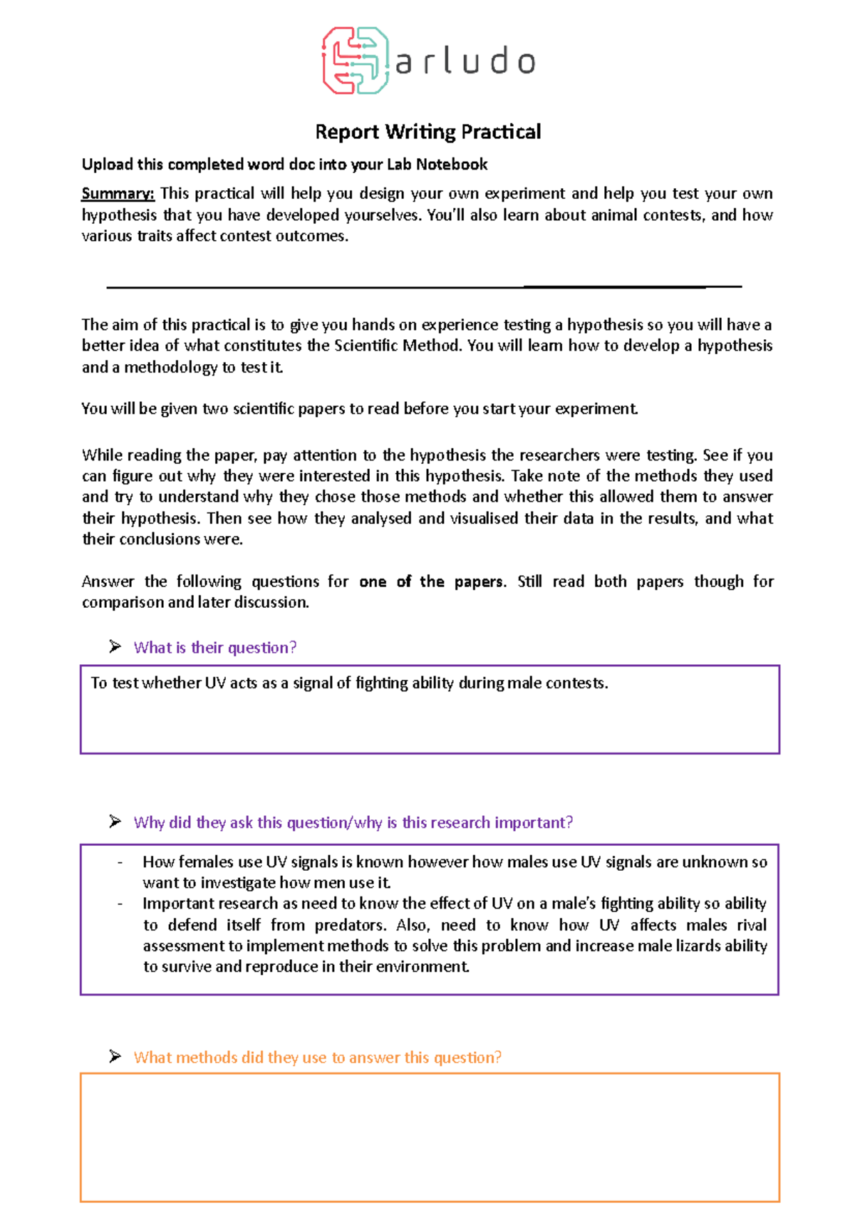 Practical 6 Data Analysis & Report Writing (with Reservoir Crabs ...