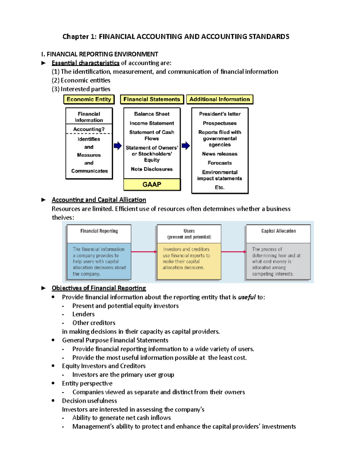 Chapter 1 - Chapter 1: FINANCIAL ACCOUNTING AND ACCOUNTING STANDARDS I ...