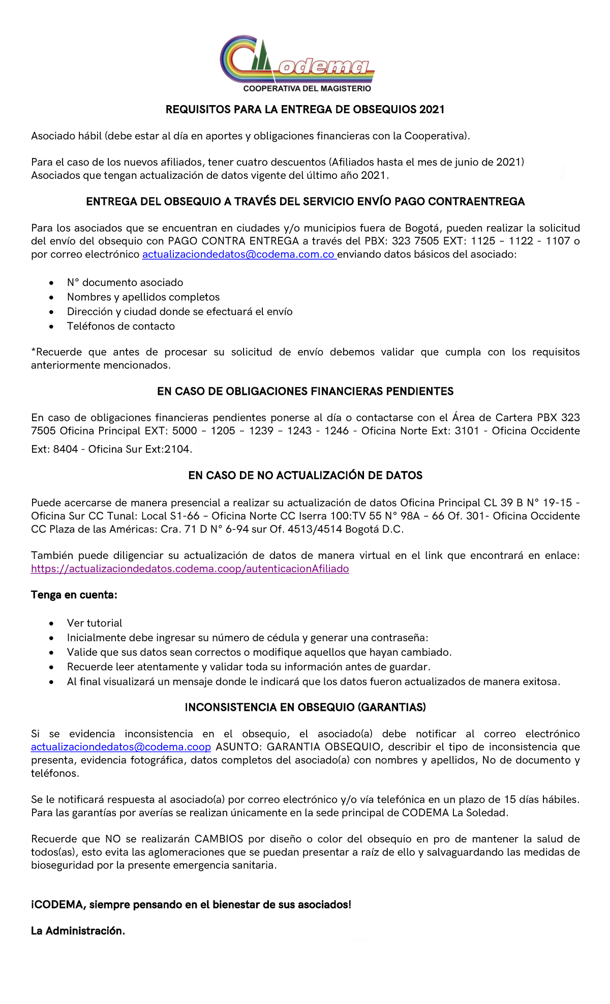 Requisitosycondicionesparalaentregadeobsequios 2021 - REQUISITOS PARA ...
