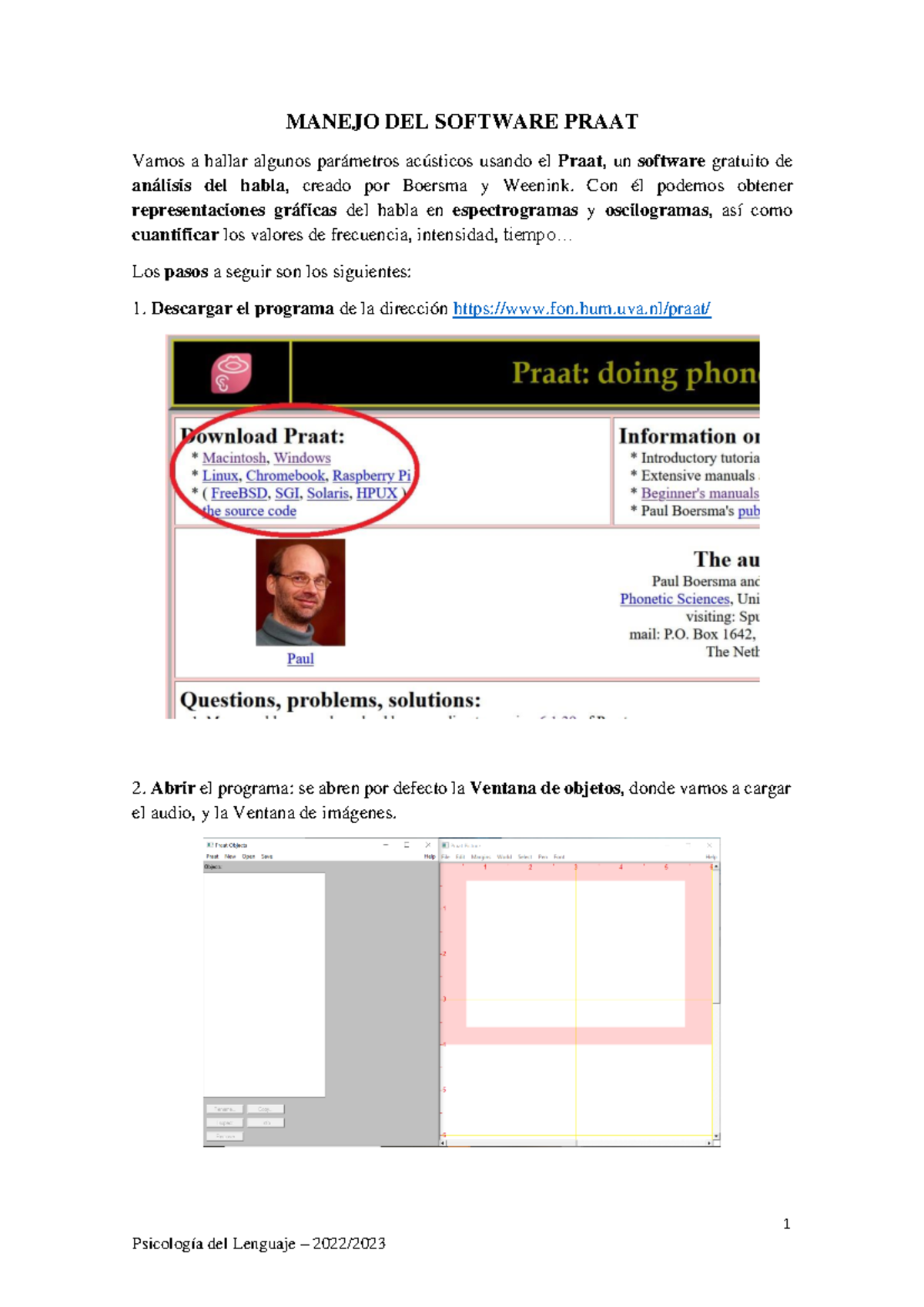 Praat tutorial y tarea - Apuntes de psicología de la conducta alterada ...