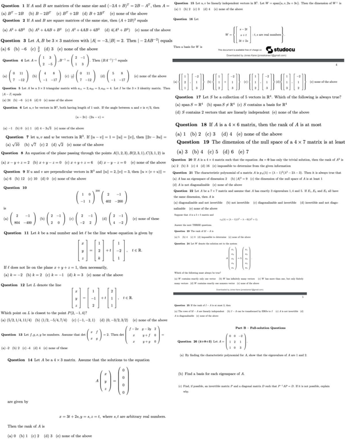 Cheat Sheet - MTH 141 - Studocu