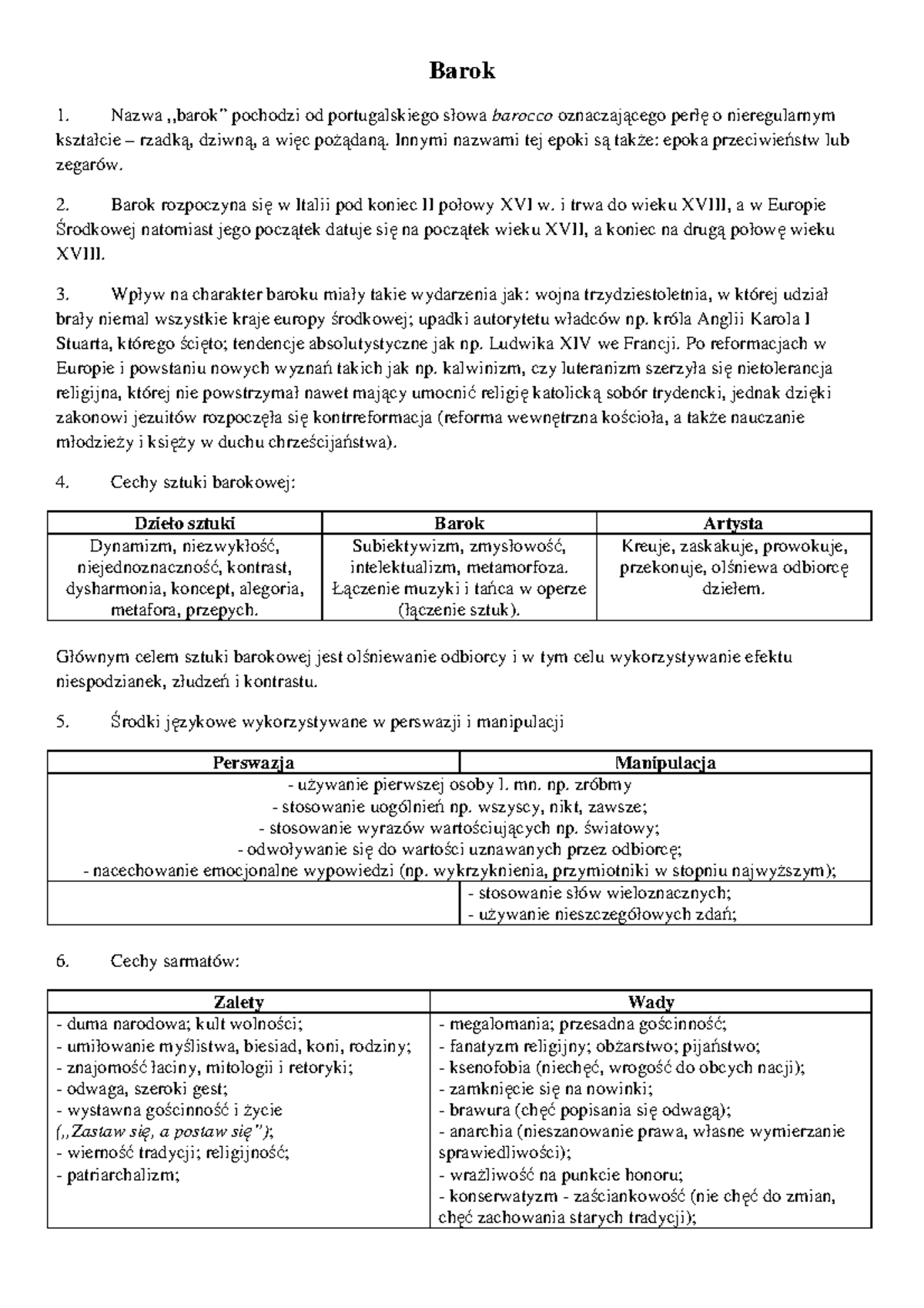 Barok - ... - Barok Nazwa ,,barok” pochodzi od portugalskiego słowa barocco oznaczającego perłę ...