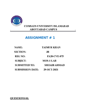 Chapter 4 Exercise - about mos - Chapter 4 DEFINING THE PROJECT Chapter ...