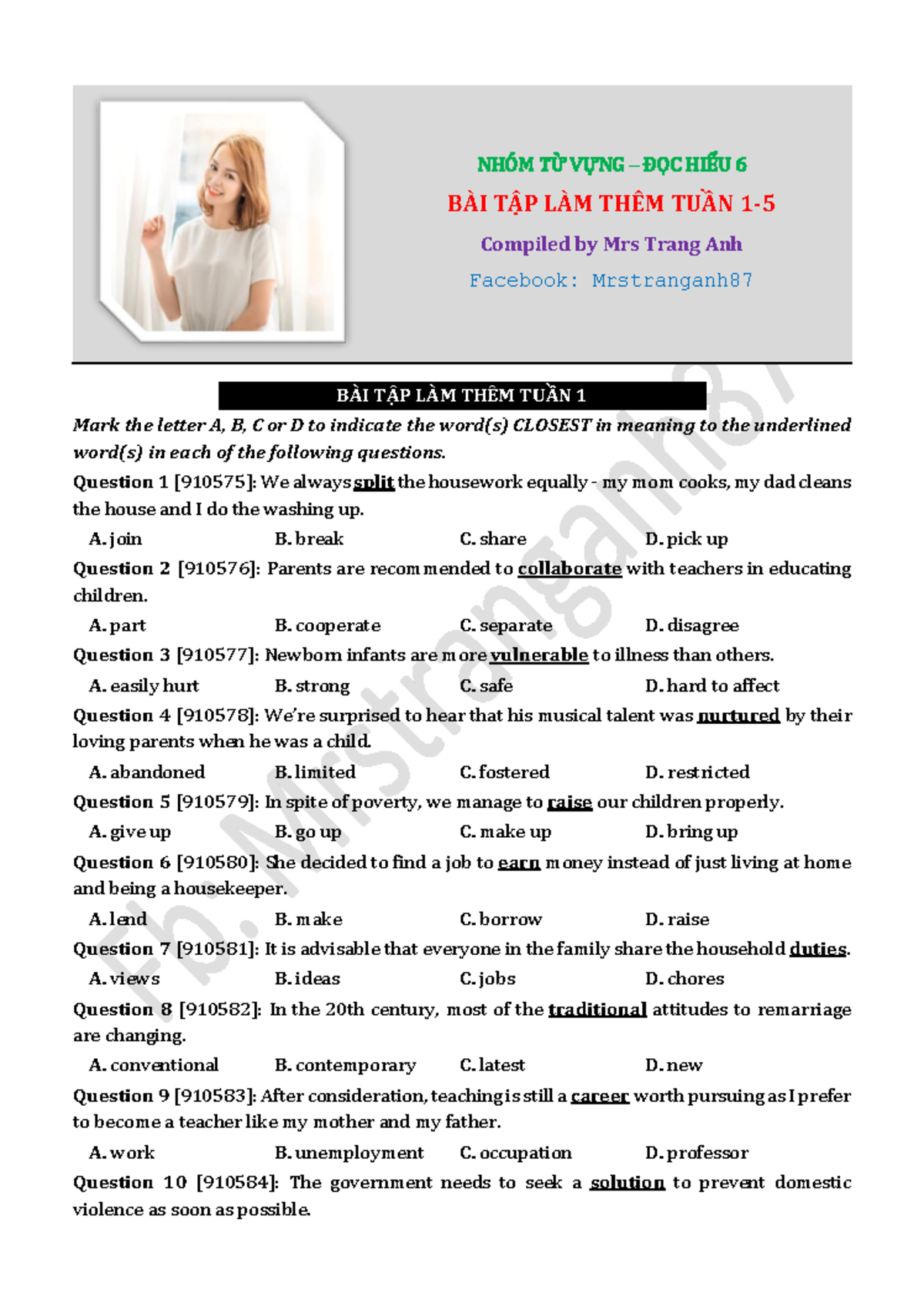 [DH6]Bai tap lam them tuan 1 5 10243132 719202350234 PM - NHÓM TỪ VỰNG – ĐỌC HIỂU 6 BÀI TẬP LÀM ...