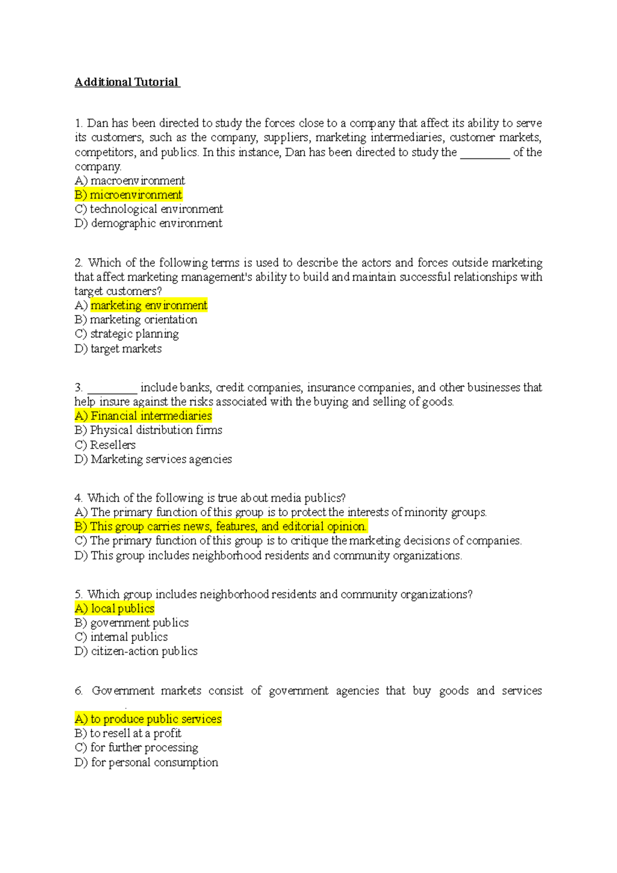 Additional Tutorial marketing - Additional Tutorial Dan has been ...