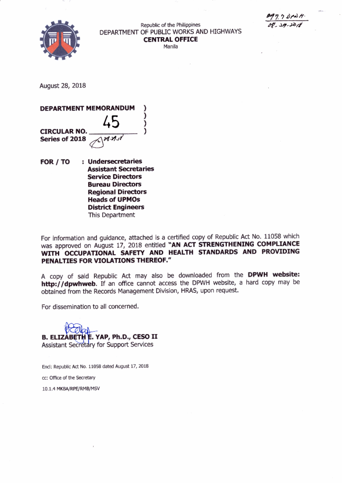 Dpwh - Dpwh - Republic of the Philippines DEPARTMENT OF PUBLIC WORKS ...