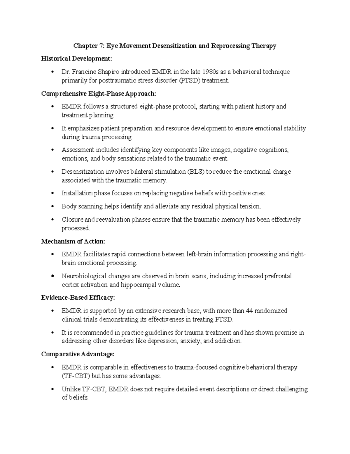 Chapter 7- Eye Movement Desensitization and Reprocessing - Francine ...