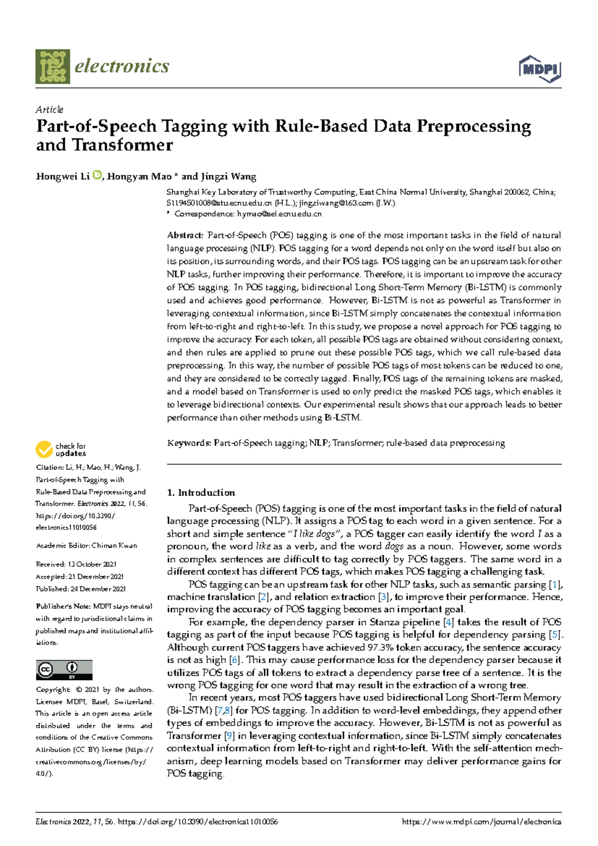 note circuit trick - Citation: Li, H.; Mao, H.; Wang, J. Part-of-Speech ...