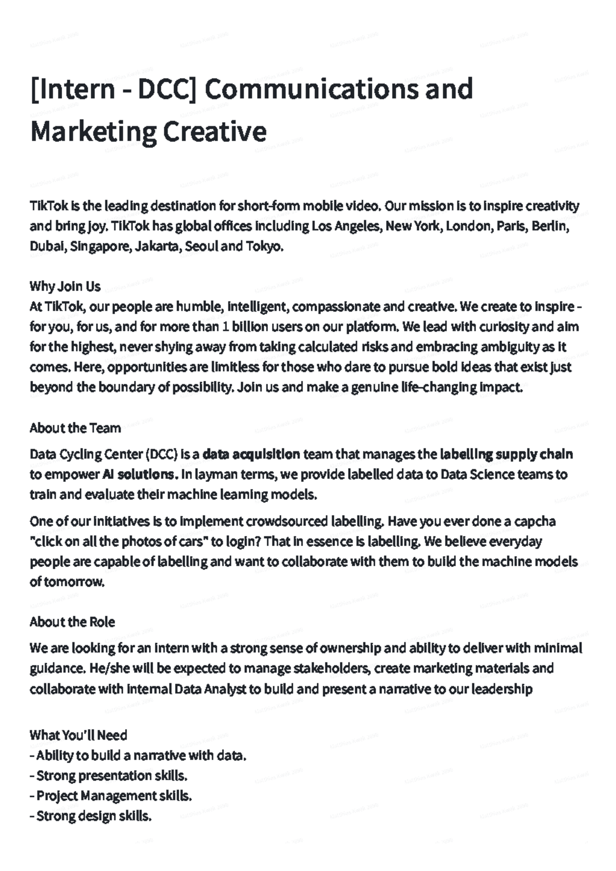 [Intern - DCC] Communications and Marketing Creative - [Intern - DCC ...