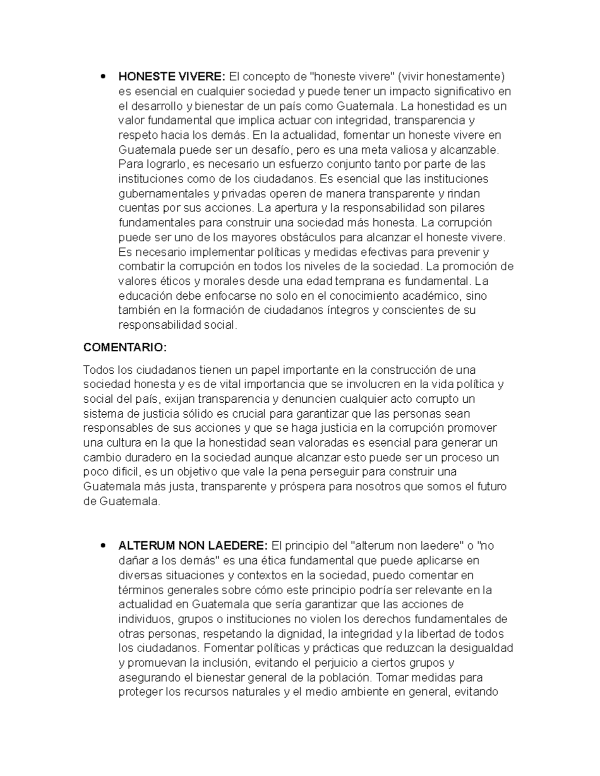 Honeste Vivere - apunte - HONESTE VIVERE: El concepto de "honeste ...