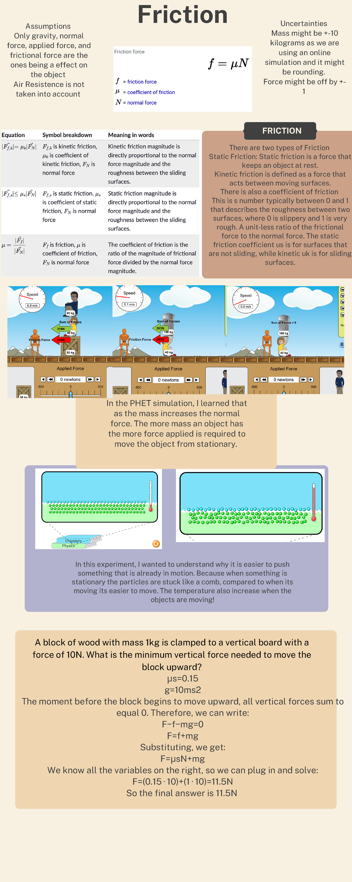 Friction Lab Infographic - Solving A Problem Friction There are two ...