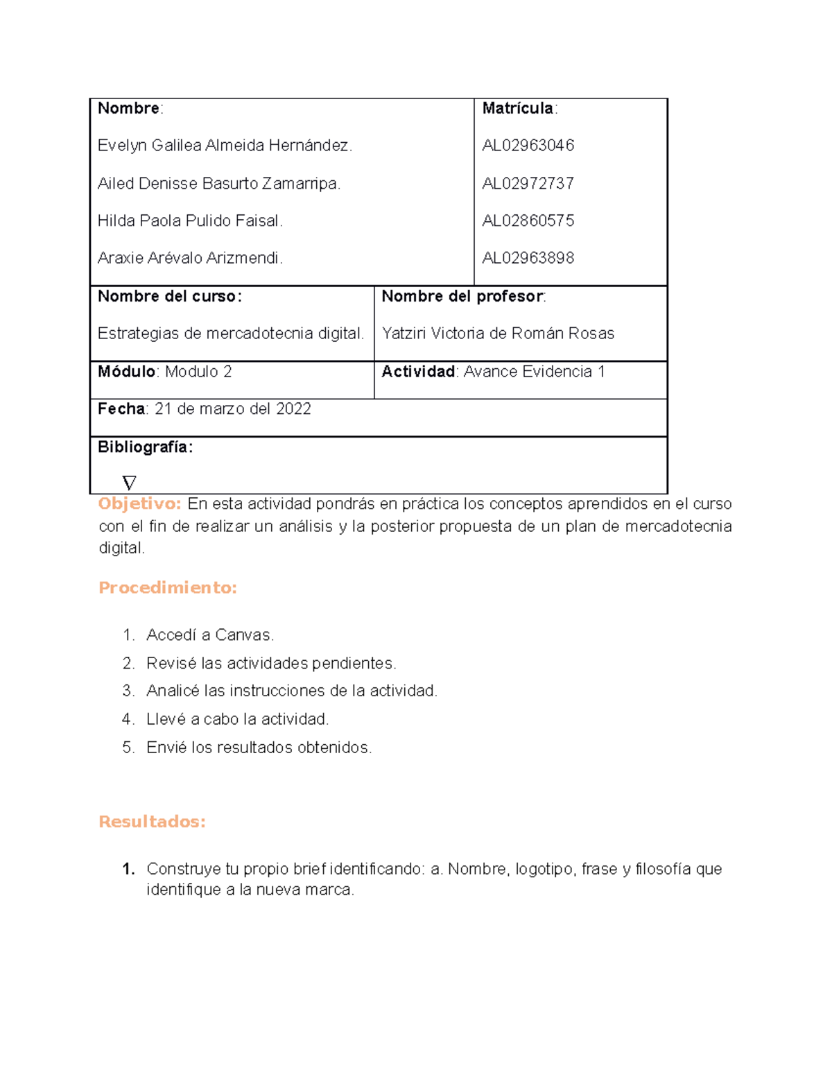 Evidencia Final - Nombre: Evelyn Galilea Almeida Hernández. Ailed ...