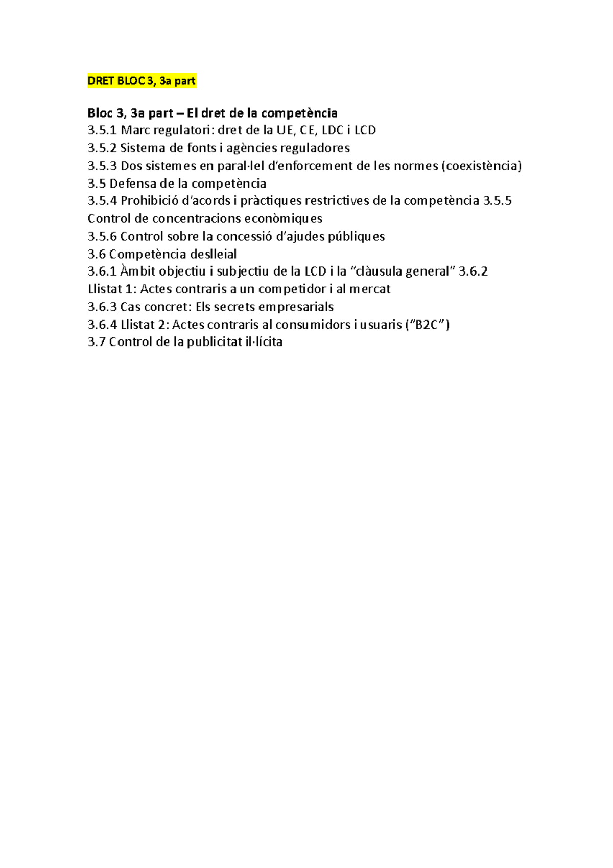 DRET BLOC 3, 3a part - ejercicios para practicar examen - DRET BLOC 3 ...