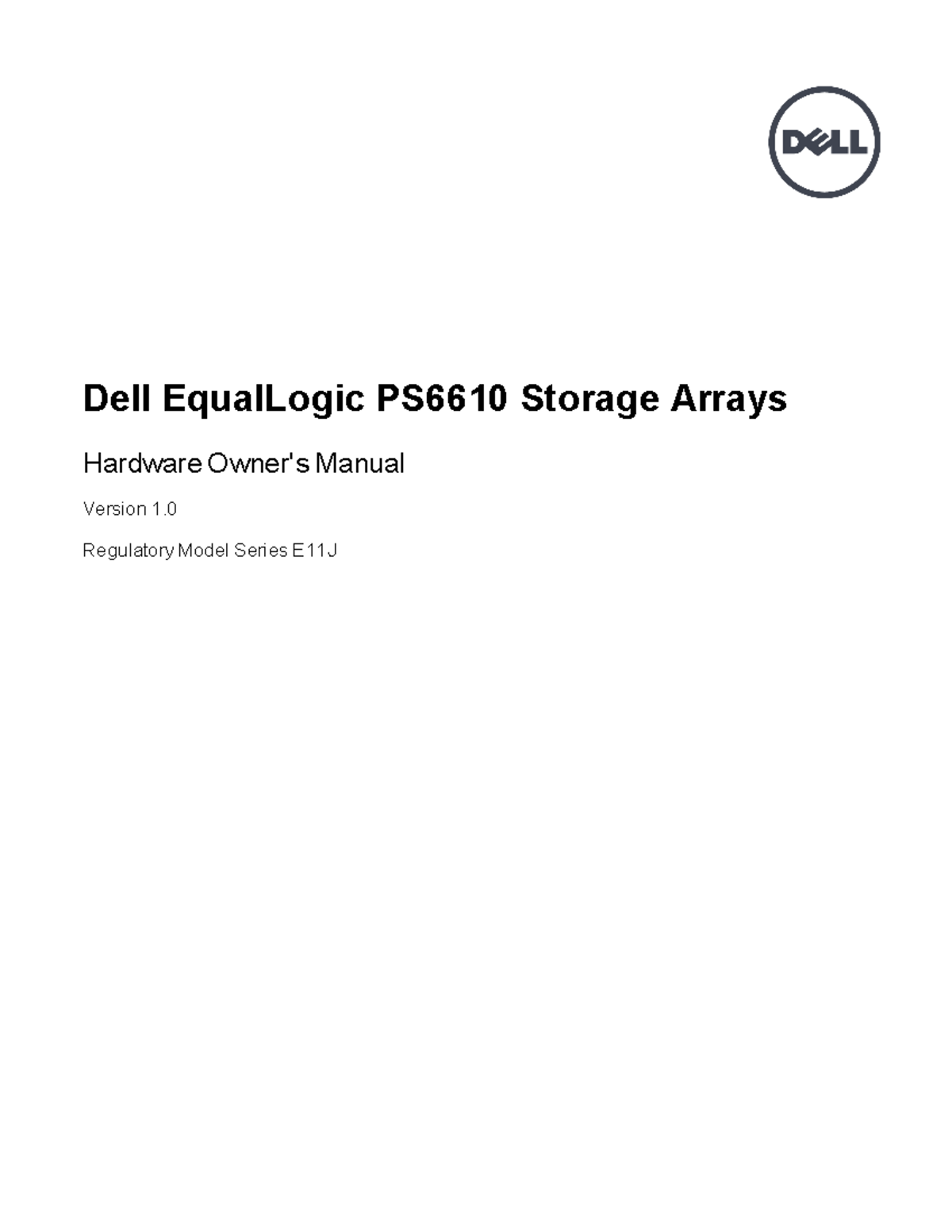PS6610 Hardware Owners Manual - Dell EqualLogic PS6610 Storage Arrays ...