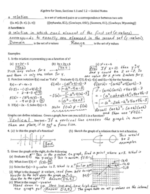 Review Unit 3 Notes Completed - MATH 1533 - Studocu