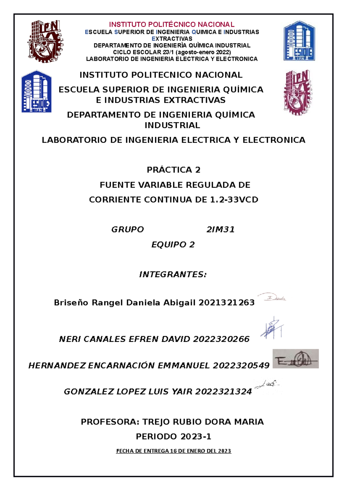 Práctica 1 Fuente Variable Regulada DE Corriente Continua DE 1.2-33 V ...