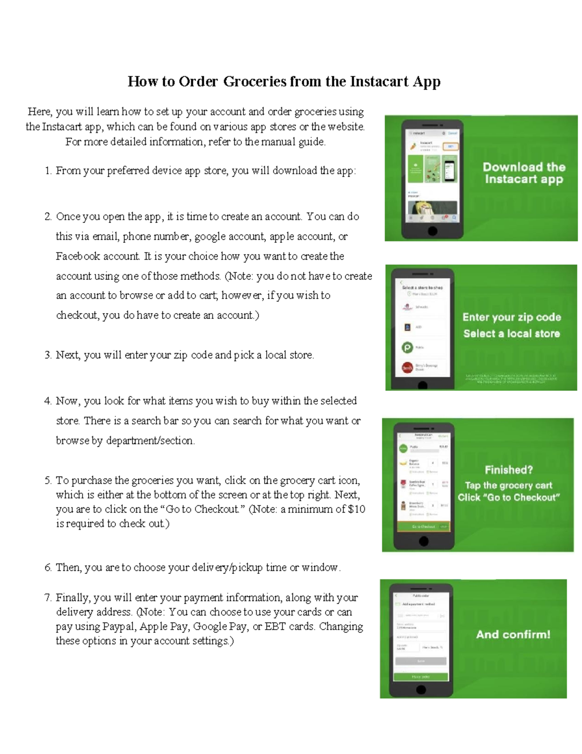 Quick Start Guide - How to Order Groceries from the Instacart App Here ...