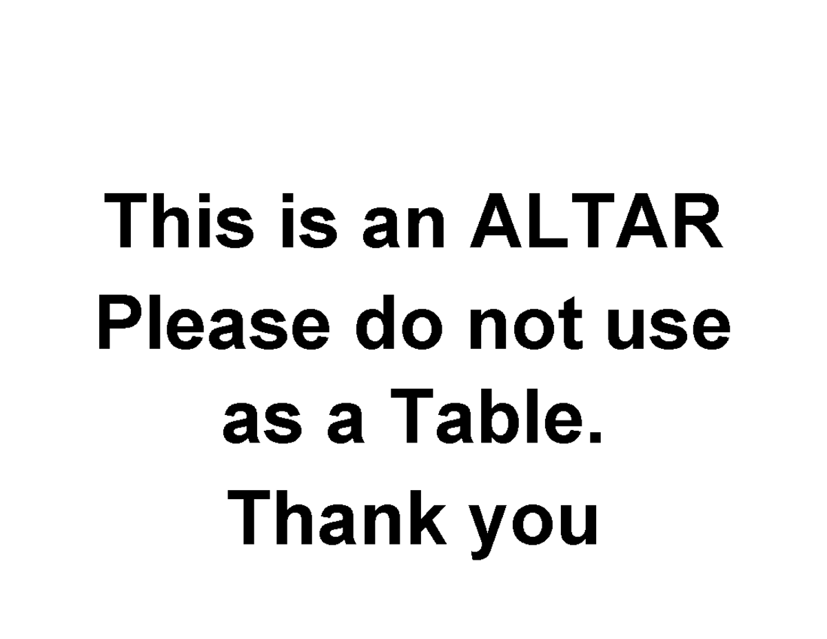 This is an Altar - Architecture - This is an ALTAR Please do not use as ...